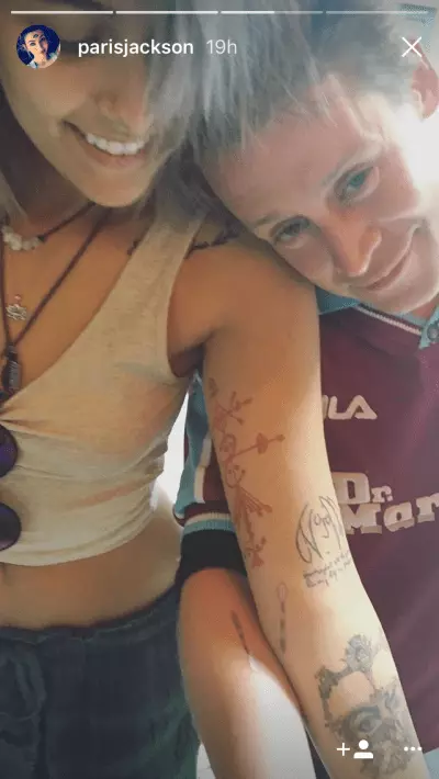 Macaulay culkin paris jackson pasujące tatuaże instagram