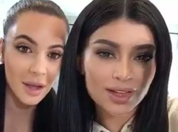 Kim Kardashian och kylie jenner lookalike 11