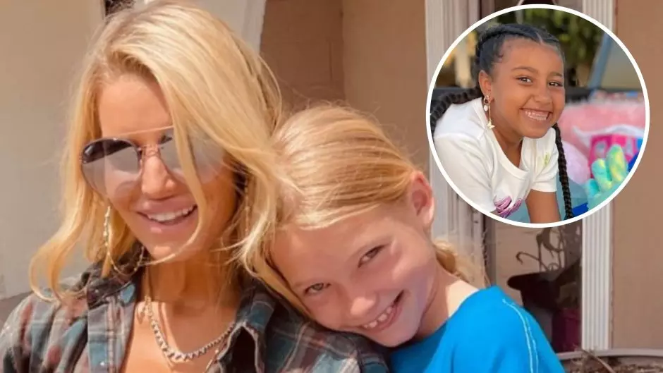 O le afafine o Jessica Simpson, Maxwell, ua faamanatuina lona 10 tausaga faatasi ma North West ma Penelope