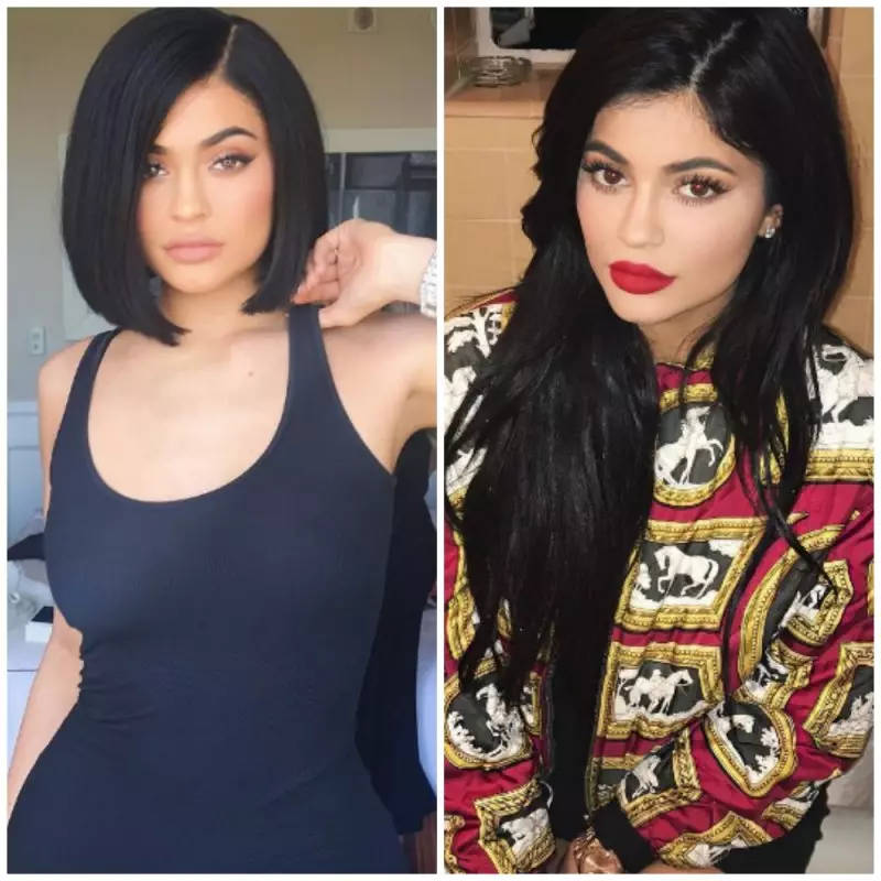 Kylie jenner tóc dài vs ngắn 7
