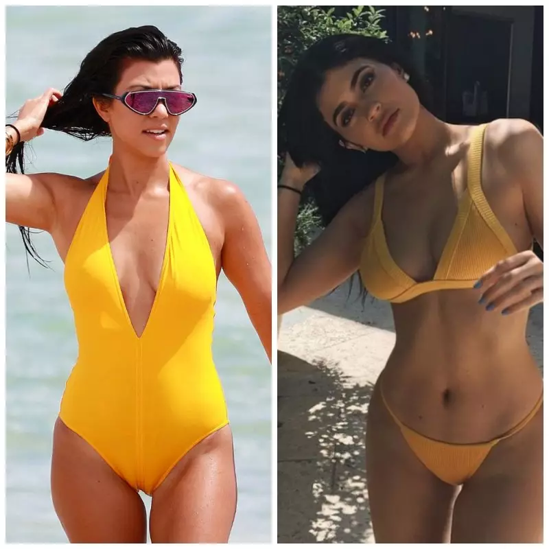 Жълт бански Kourtney kylie