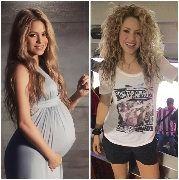 Shakira သည် ကလေးငယ်၏ ခန္ဓာကိုယ်ကို တင်လိုက်သည်