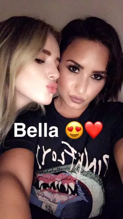 demi lovato bella thorne snapchat