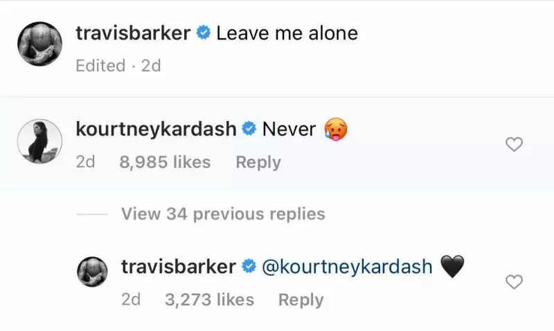 Kourtney Kardashian Travis Barker Flirty Faallooyinka Keligay iga daa