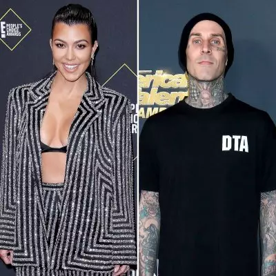 Kourtney Kardashian Travis Barker Pack PDA 1st Couple Picha