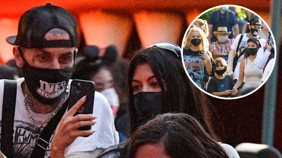 Kourtney Kardashian, Travis Barker, Kids Go to Disney: Photos