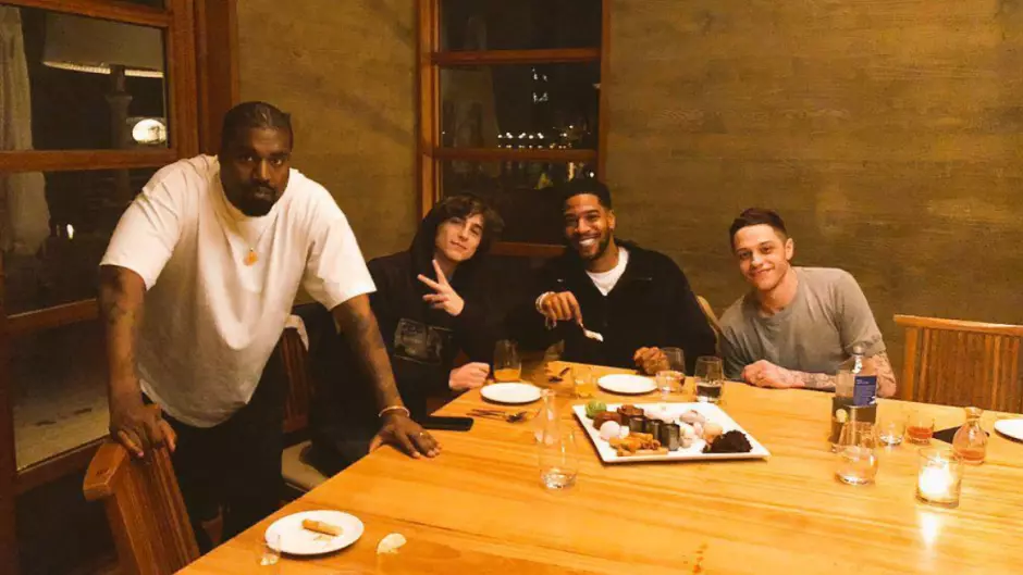 Kanye West, Kid Cudi, Timothee Chalamet ja Pete Davidson