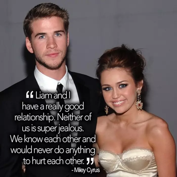 Miley Cyrus Liam Hemsworth drăguț citat 1