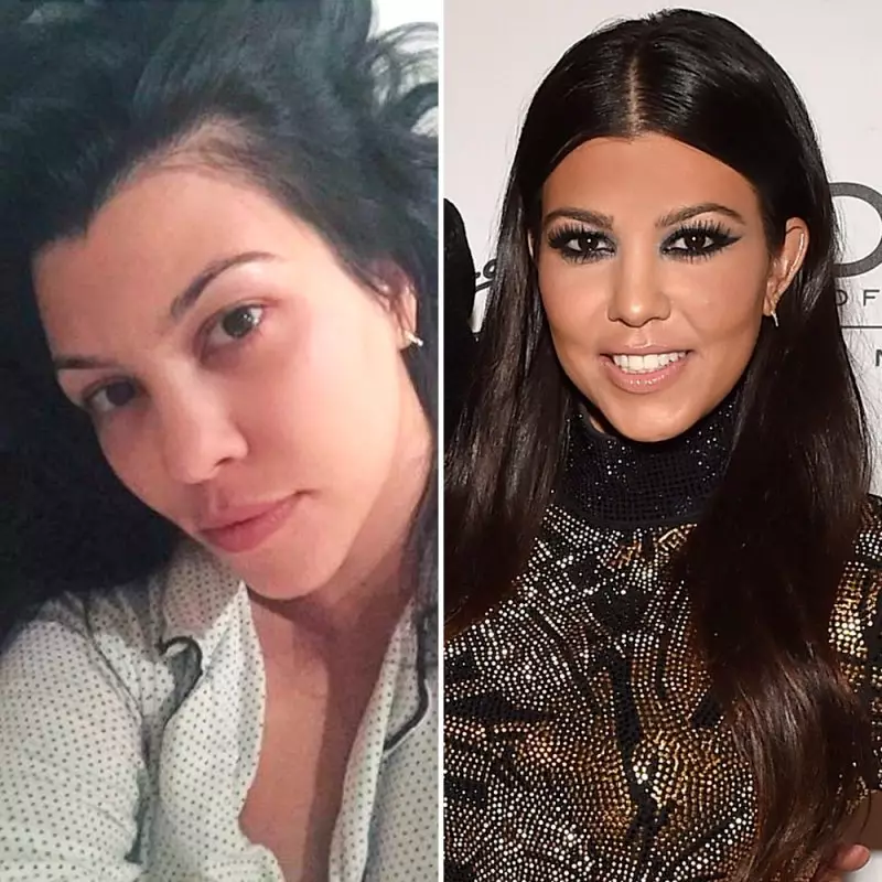 Η Kourtney Kardashian χωρίς μακιγιάζ