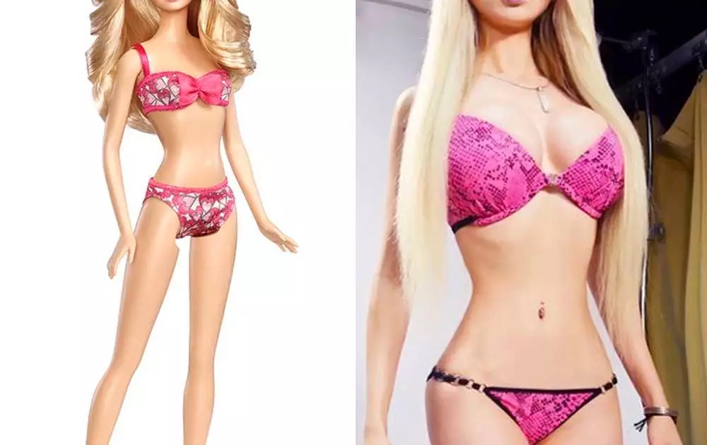 Mënschlech Barbie Valeria Lukyanova Ganz ausgesäit wéi dës 10 Barbie Poppen - Liewen & Stil