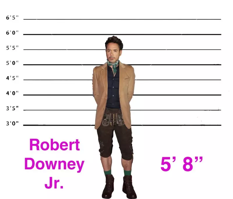 Robert Downey Jr. altuera txikiko ospetsuak