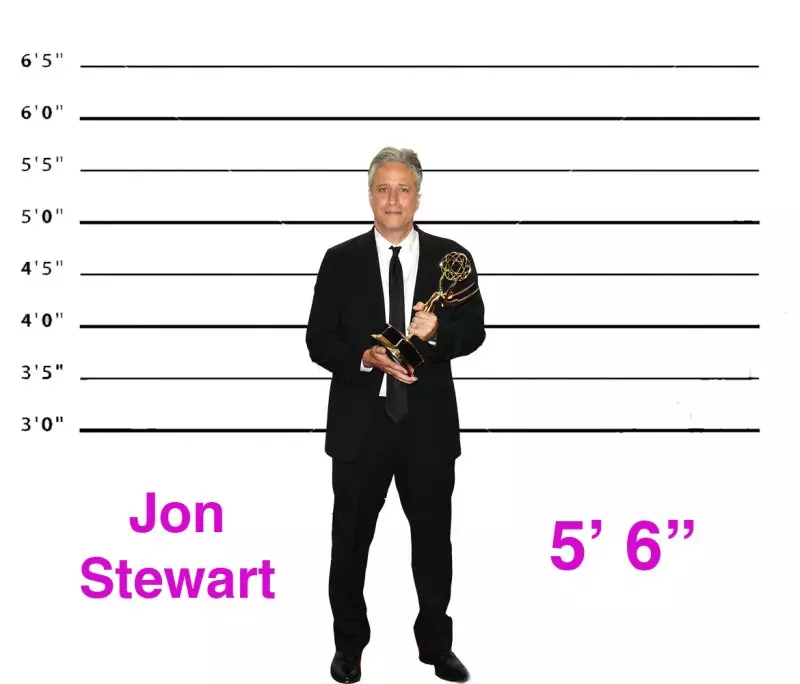 Jon Stewart κοντό ύψος διασημότητες