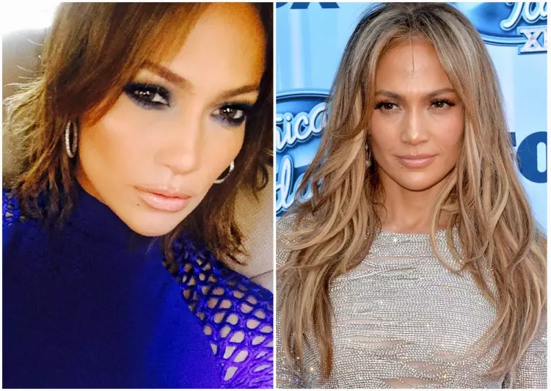 Qisqa sochli Jennifer Lopez