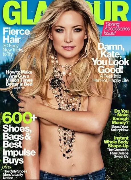 Glee's Kate Hudson Goes Topless for Glamour Magazine (PHOTO) - Lub Neej & Style