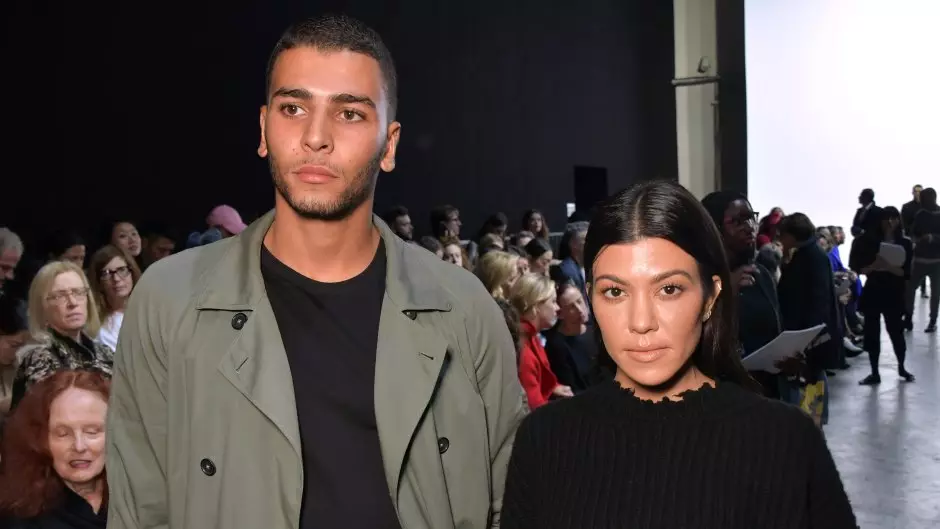 Kourtney Kardashian Droen eng schwaarz Outfit mam Younes Bendjima