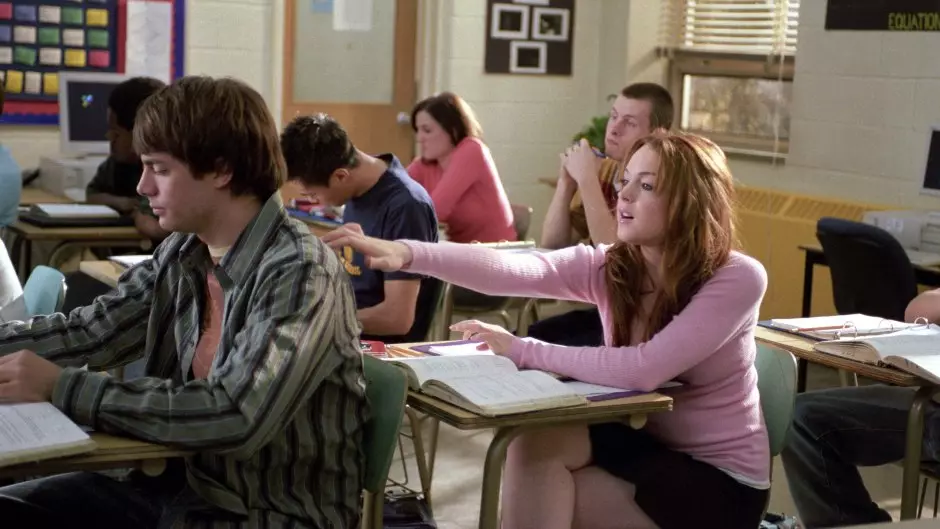 Johnathan Bennett eta Lindsay Lohan Mean Girls filmean