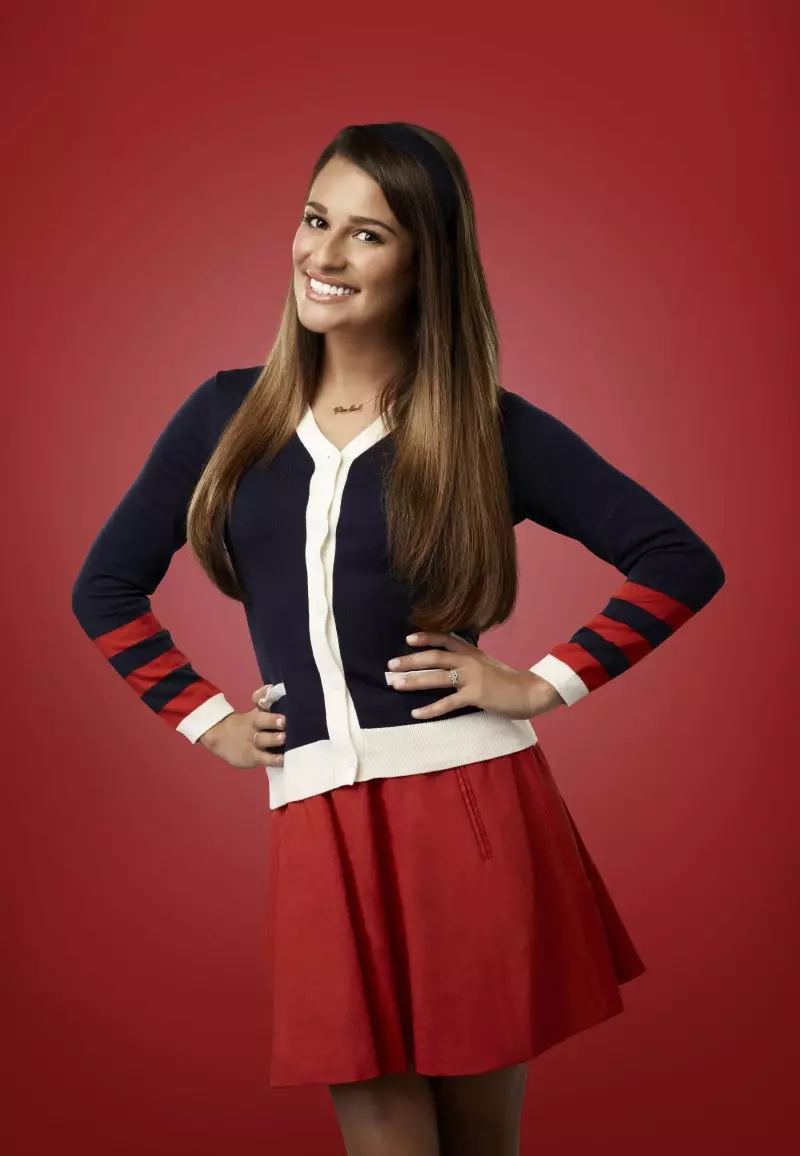 Lea Michele Glee Headshot ntawm Glee li racel Berry