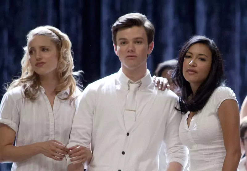 Dianna Agron, Chris Colfer, Naya Rivera on Glee