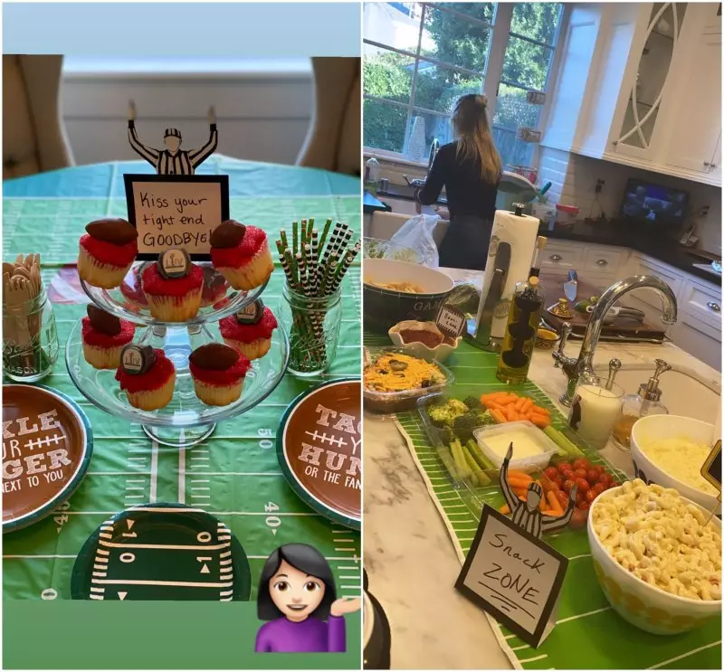 Sarah Hyland Super Bowl Snacks