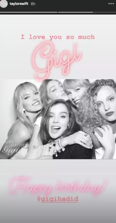 Taylor Swift gigi hadid anivèsè nesans hailee steinfeld istwa instagram