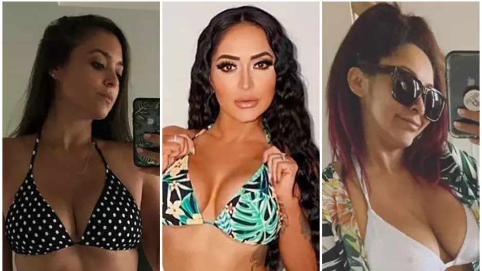 Jersey Shore Stars Sammi Angelina en Snooki yn Bikinis