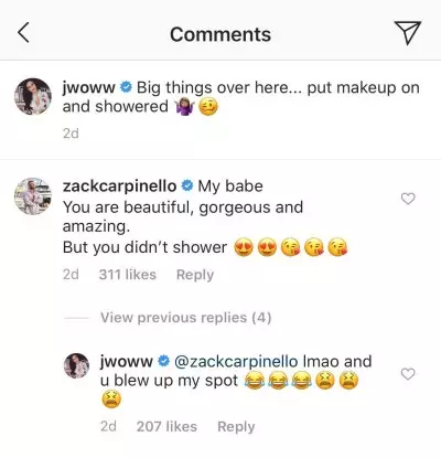 Comentaris d'Instagram de JWoww