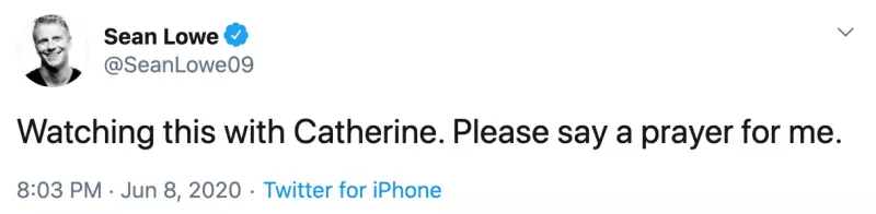 Sean Lowe Bachelor Tweets Nakong ea Season 17 Reair le Catherine Giudici 7