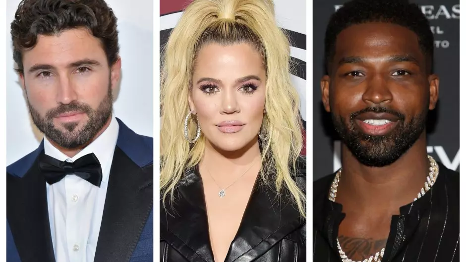 Picha iliyogawanyika ya Brody Jenner, Khloe Kardashian na Tristan Thompson